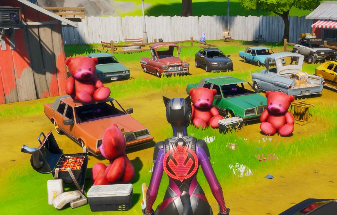 Fortnite: Season 2 - Carry a giant pink teddy bear found in Risky Reels ...