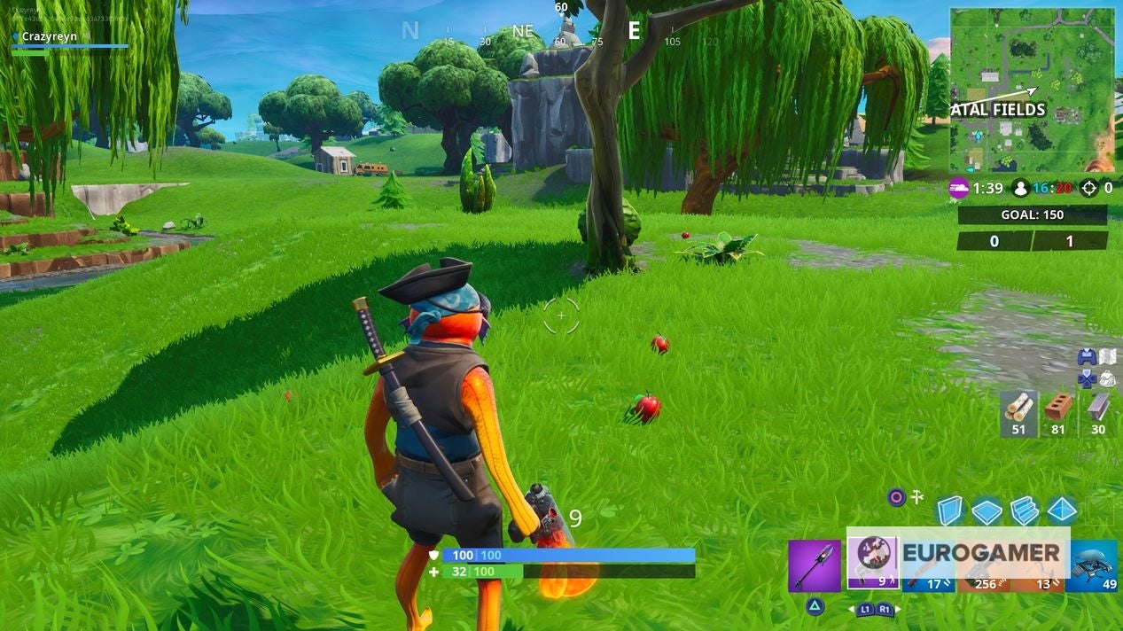 Fortnite Foraged Mushroom locations, as well as Apple, Banana, Coconut ...