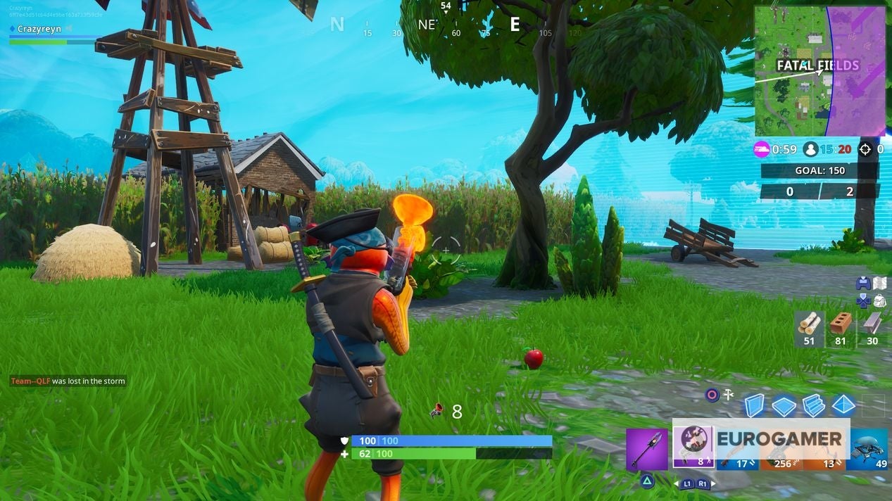 Fortnite Foraged Mushroom locations, as well as Apple, Banana, Coconut ...