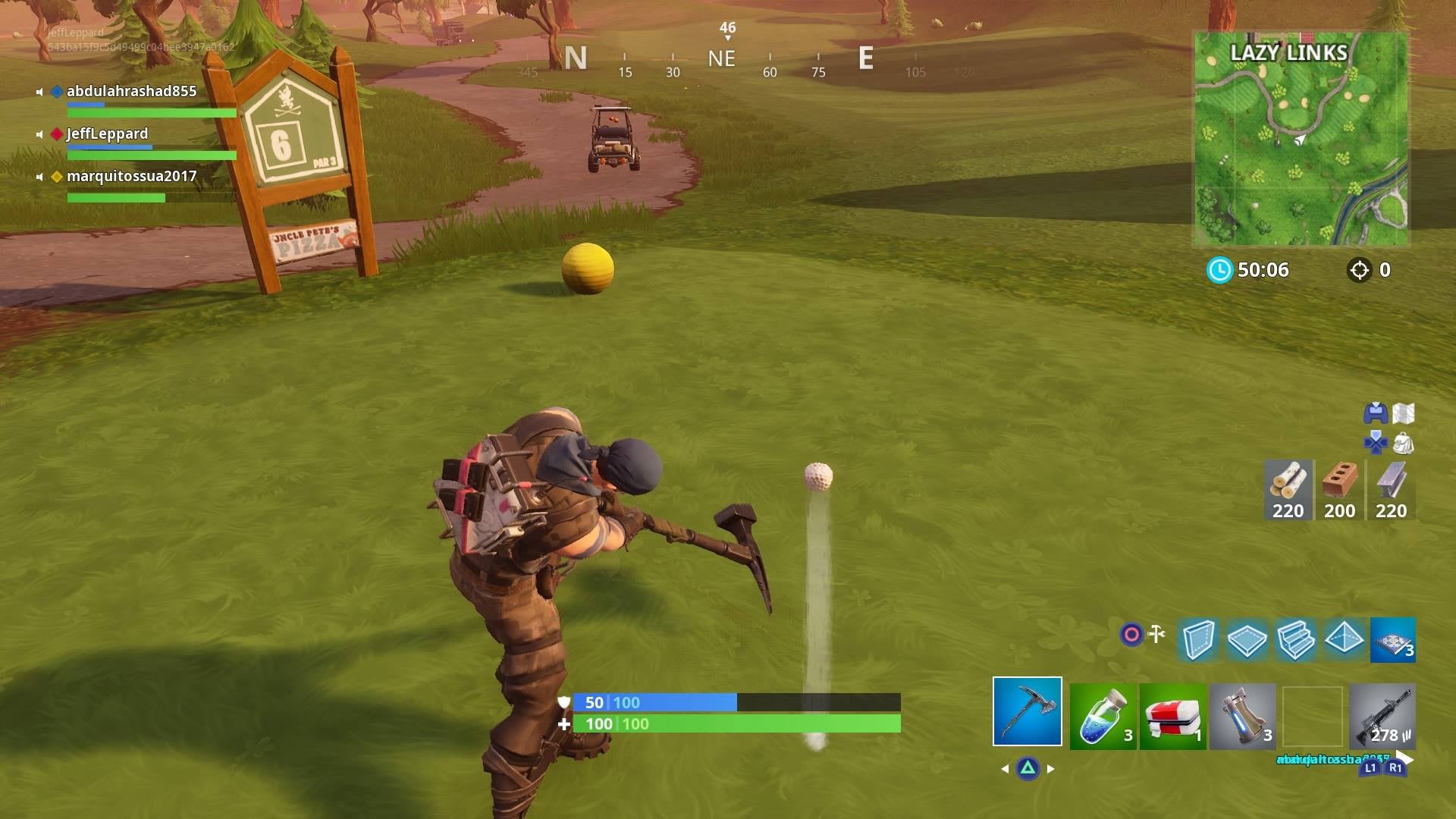 Fortnite: hit a golf ball from tee to green on different holes | VG247
