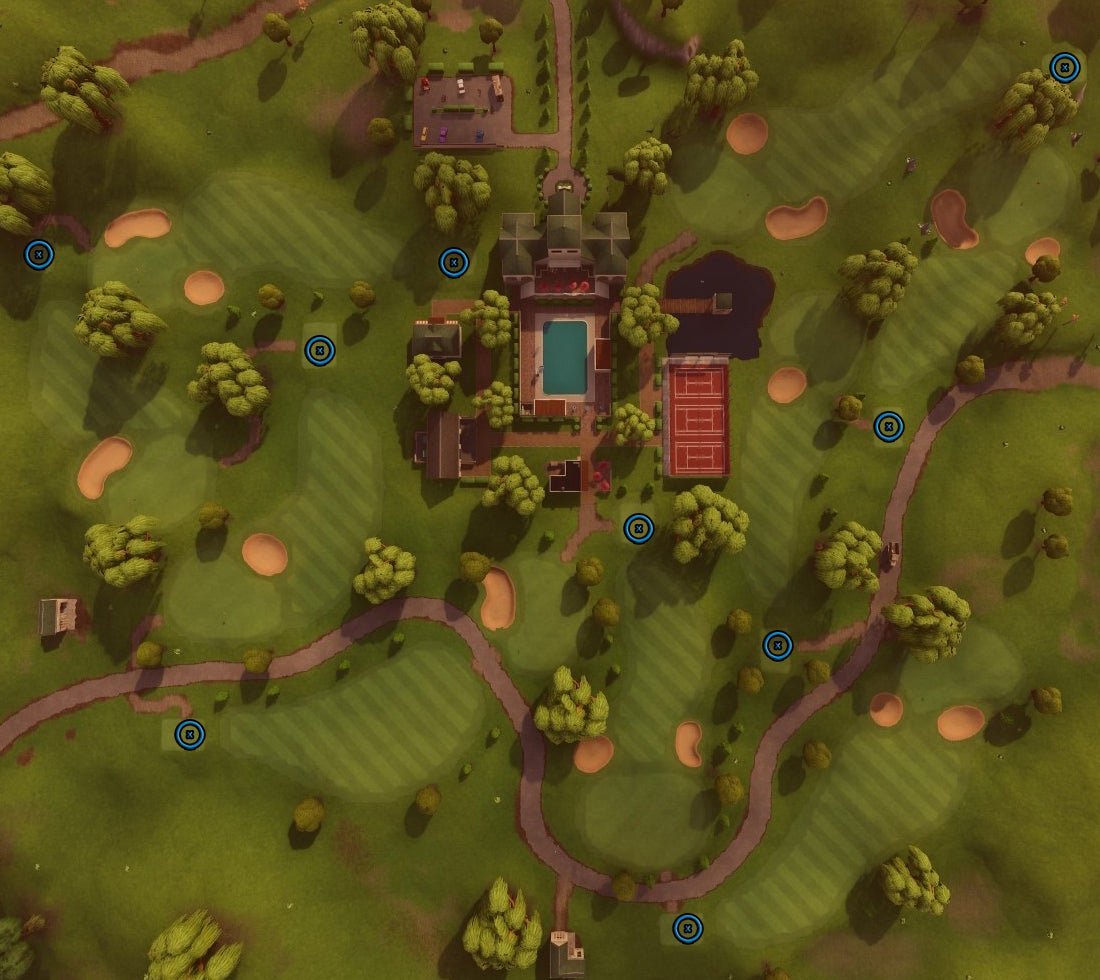 Fortnite Golf: Golfball zum Grün schlagen - Karte mit allen Löchern ...