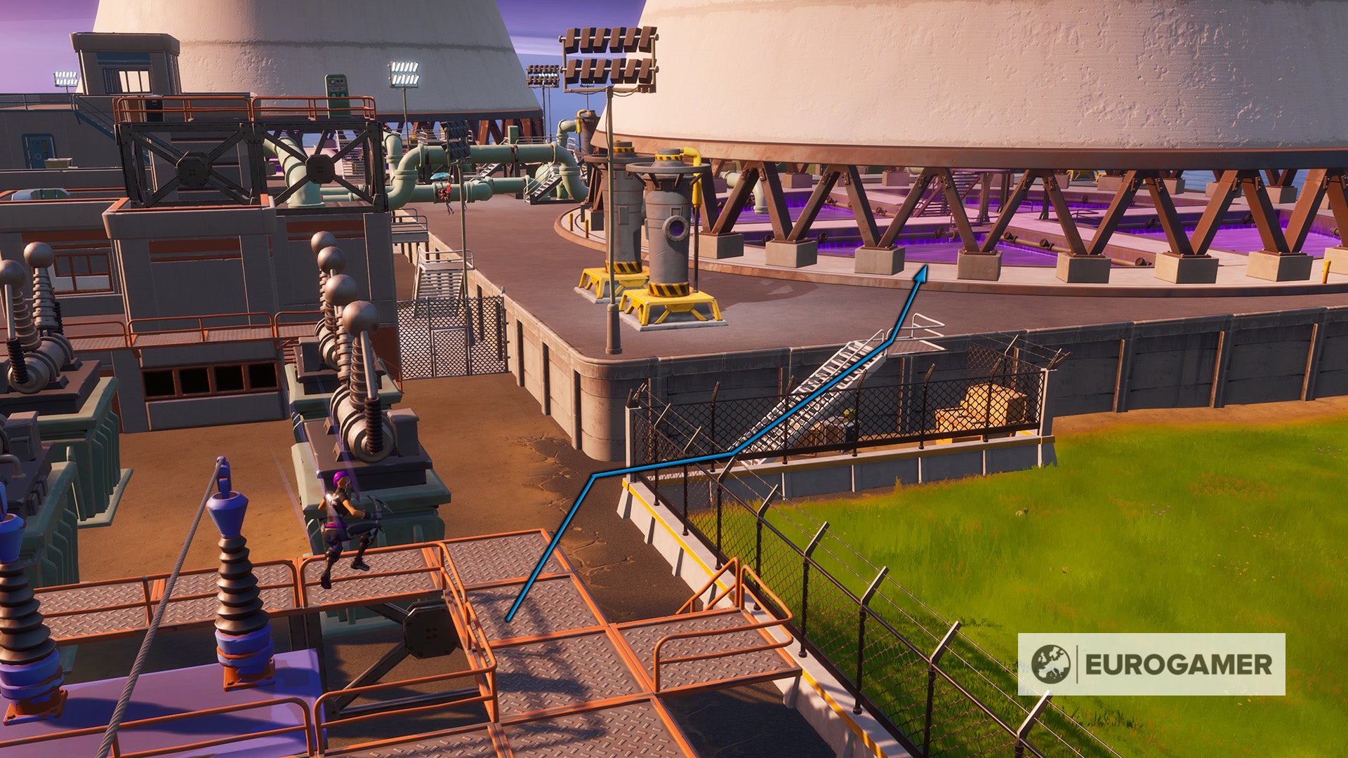 Fortnite: In Steamy Stacks befördern lassen und Seilrutsche und ...