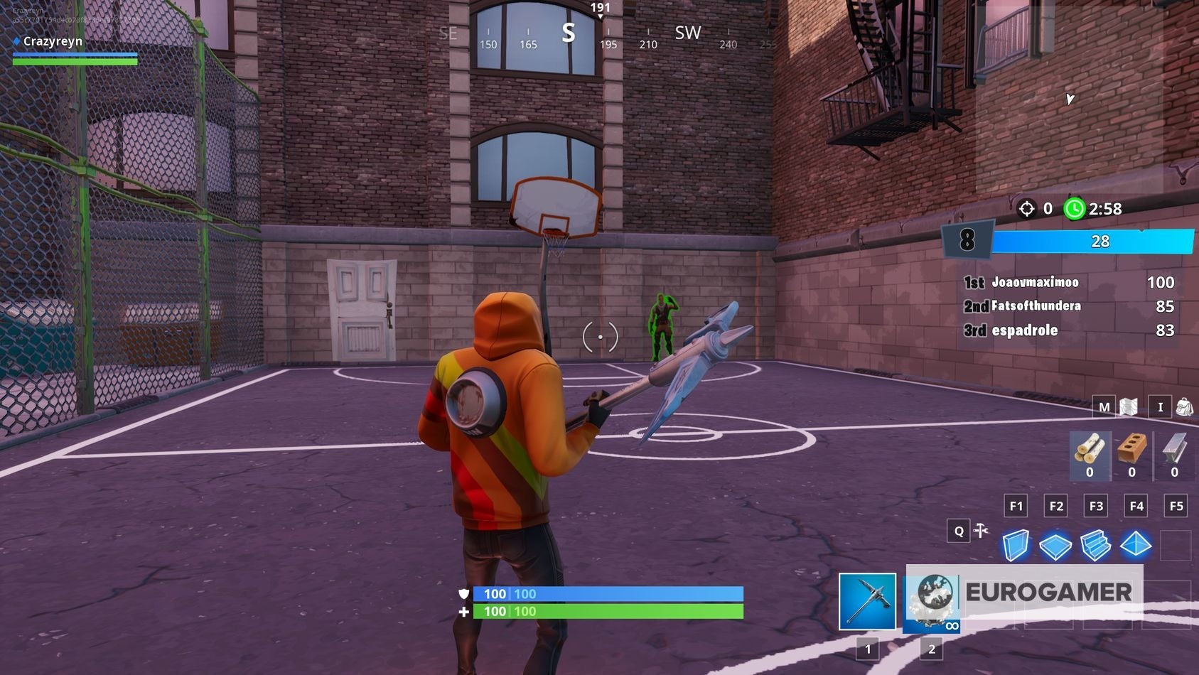 Fortnite Jonesy locations: Jonsey behind a fence, basketball court ...