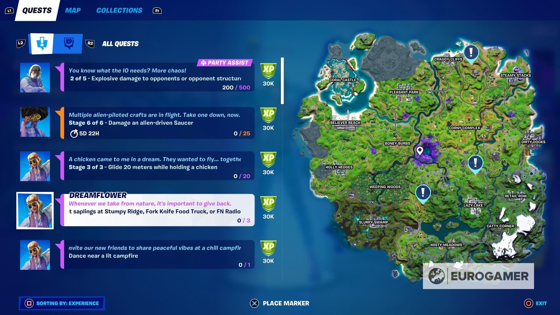 Fortnite: Plant saplings at Stumpy Ridge, Fork Knife Food Truck, or FN ...