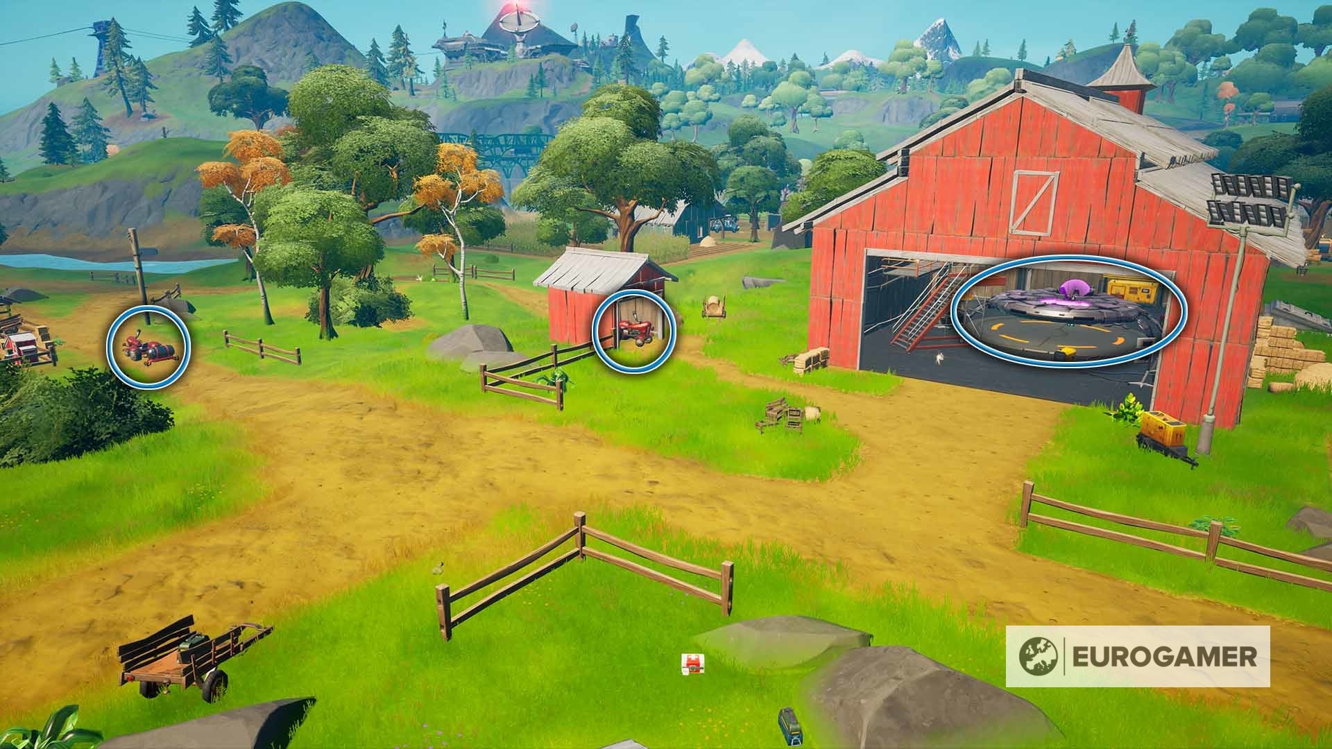 Fortnite Season 7: Nutze den Greif-o-tron oder Traktorstrahl, um einen ...