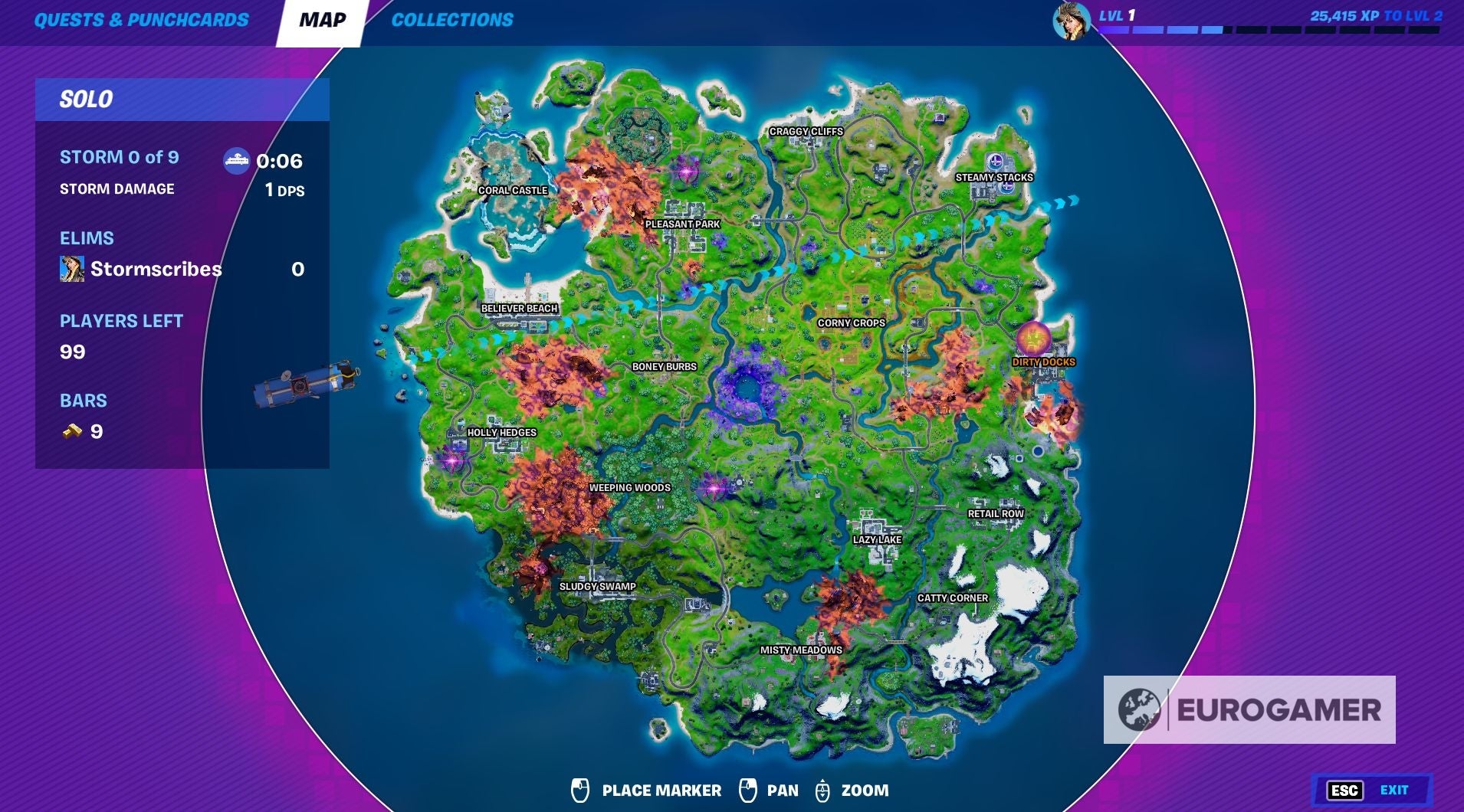 Fortnite - Temporada 8: nuevo mapa de la temporada y cambios al mapa ...