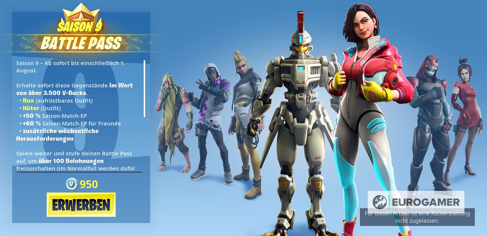 Fortnite Season 9: Battle Pass - Alle Infos und Belohnungen | Eurogamer.de
