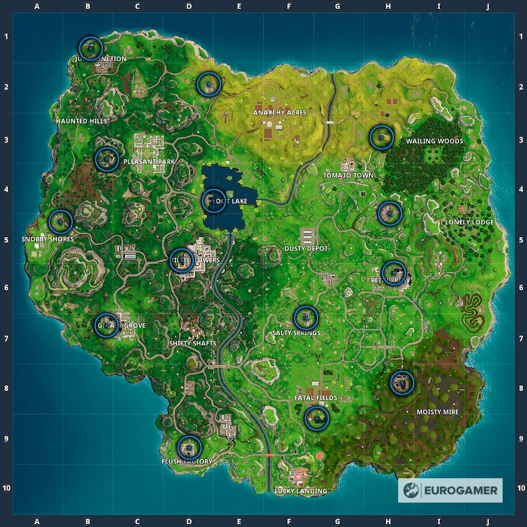 Fortnite: Verbotene Orte - Karte mit allen Tanzverbot-Schildern ...