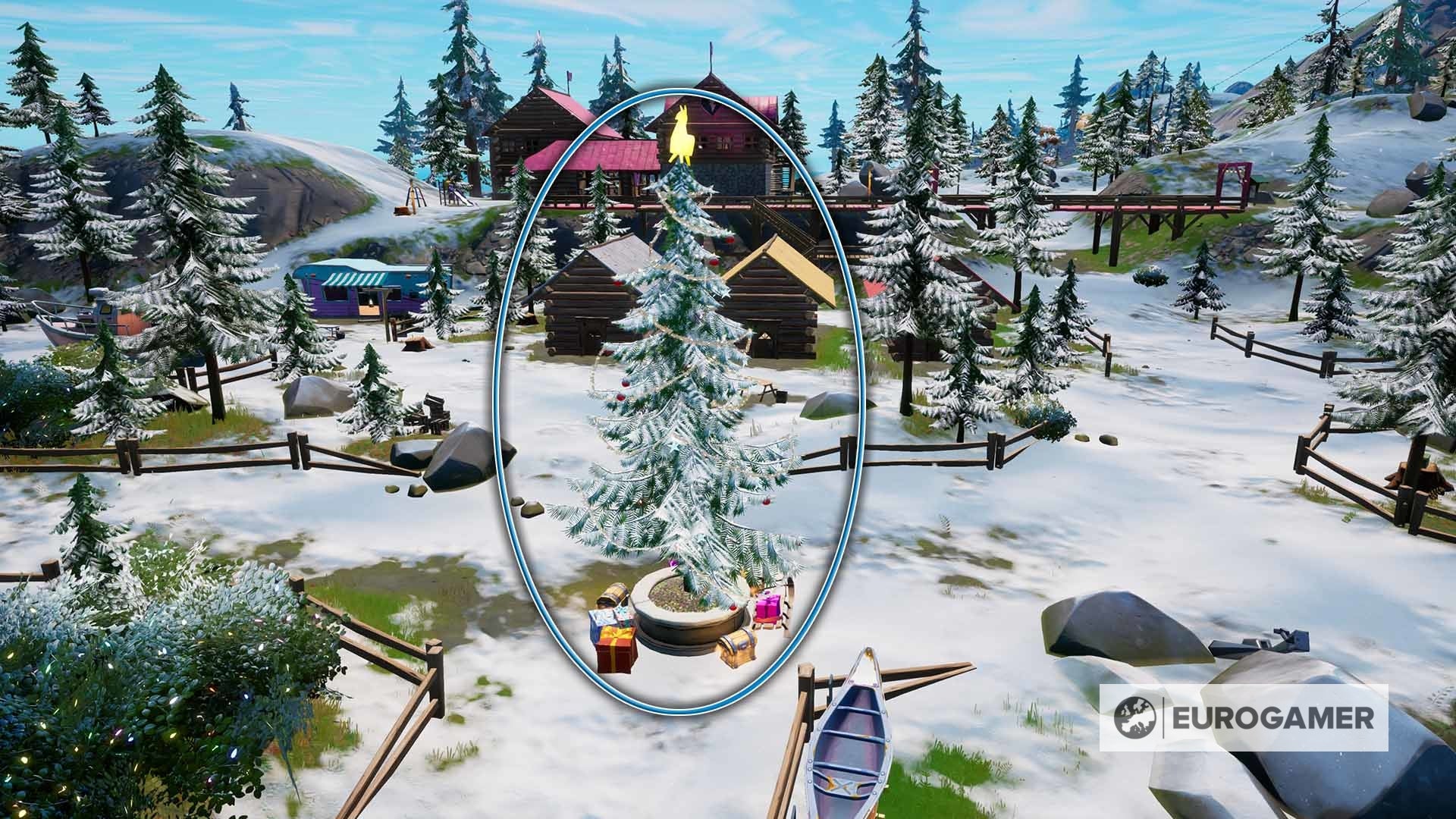Fortnite: Alle Festtagsbäume mit Schatztruhen und ihre Fundorte ...