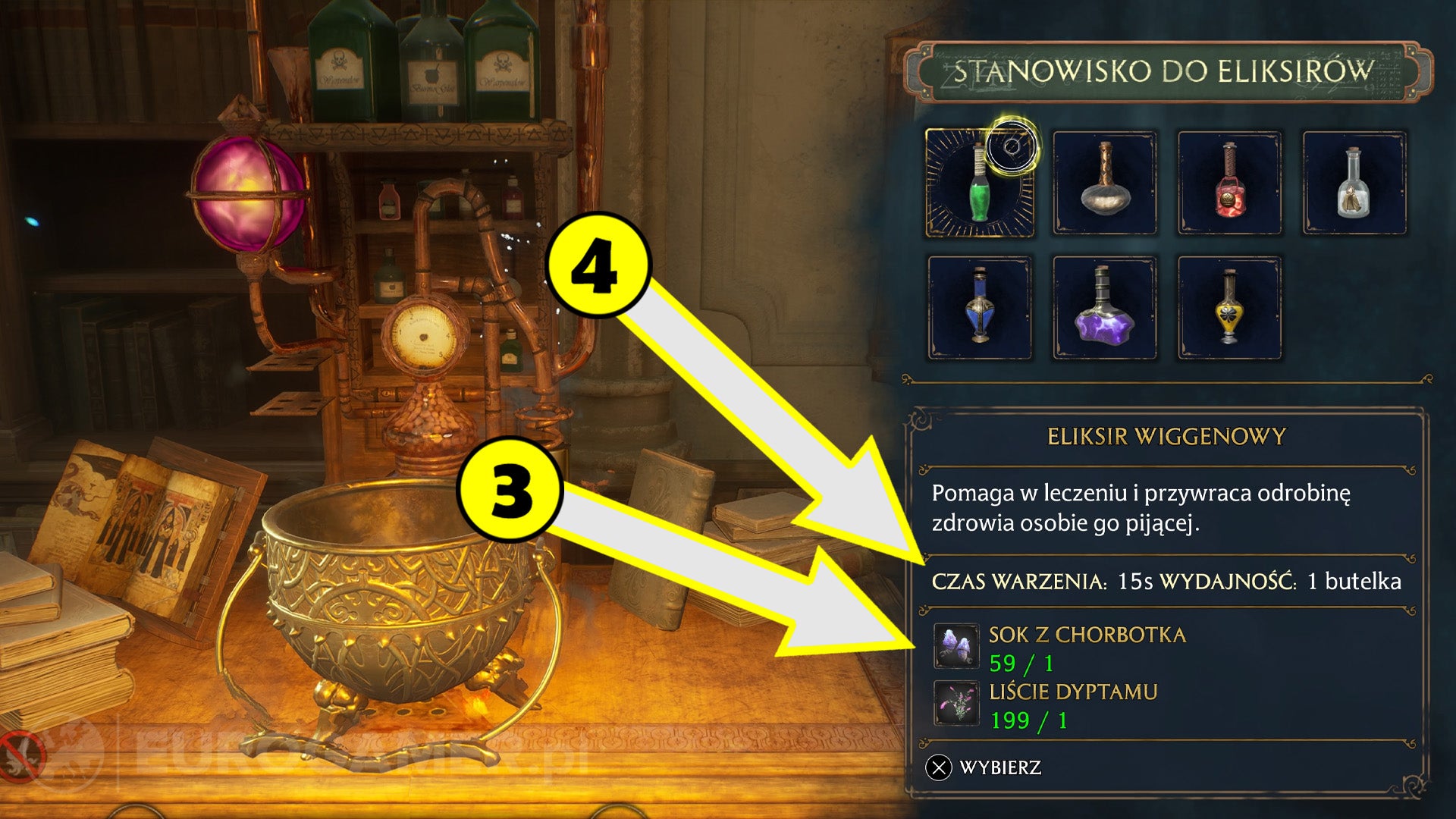 Hogwarts Legacy - eliksiry, mikstury: tworzenie, używanie i przepisy ...