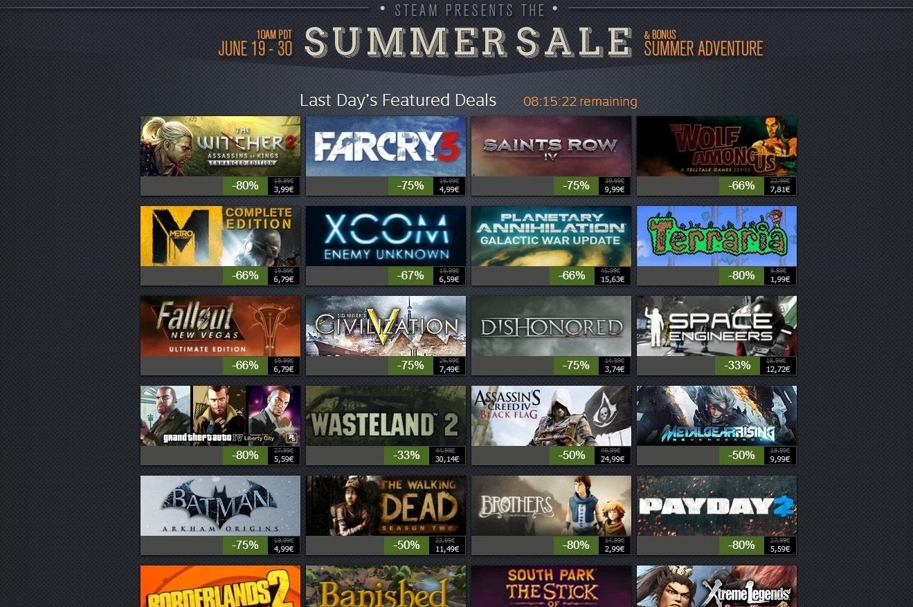 Hoje é o último dia das Steam Summer Sales | Eurogamer.pt