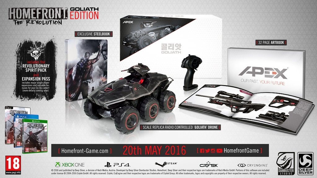 Homefront: The Revolution Goliath Edition includes an RC tank | VG247