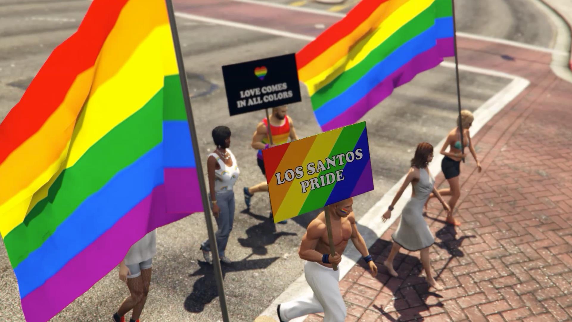 GTA 5 mod brings LGBT pride parade to Los Santos | VG247