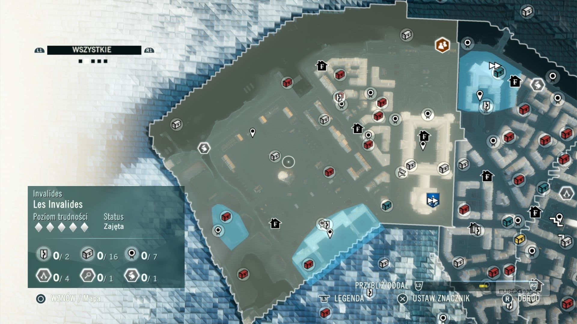 Assassin's Creed Unity - Mapy, lokacje skrzyń i kokard | Eurogamer.pl