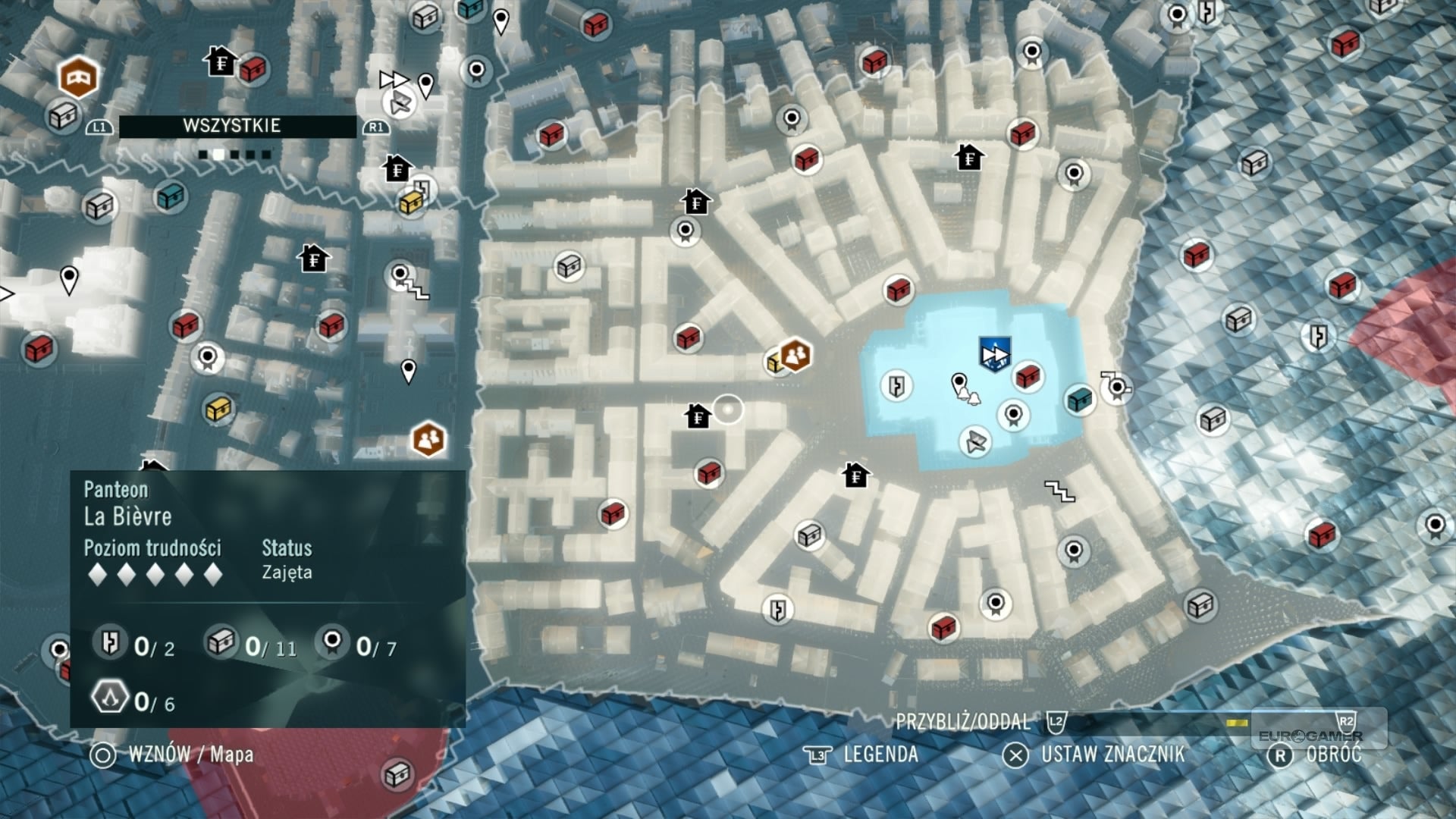 Assassin's Creed Unity - Mapy, lokacje skrzyń i kokard | Eurogamer.pl