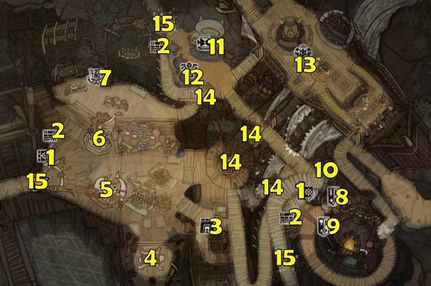 Monster Hunter World - mapa Astera: ważne miejsca i postacie | Eurogamer.pl