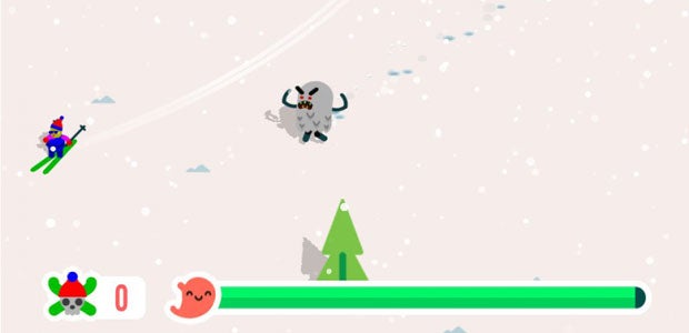 Ski Free Gets Inverted | Rock Paper Shotgun