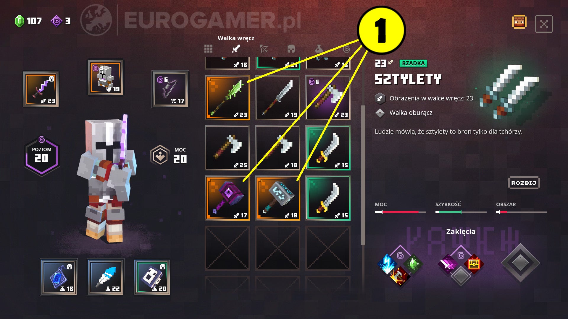 Minecraft Dungeons - najlepsze bronie, jak zdobyć Unikatowe przedmioty ...