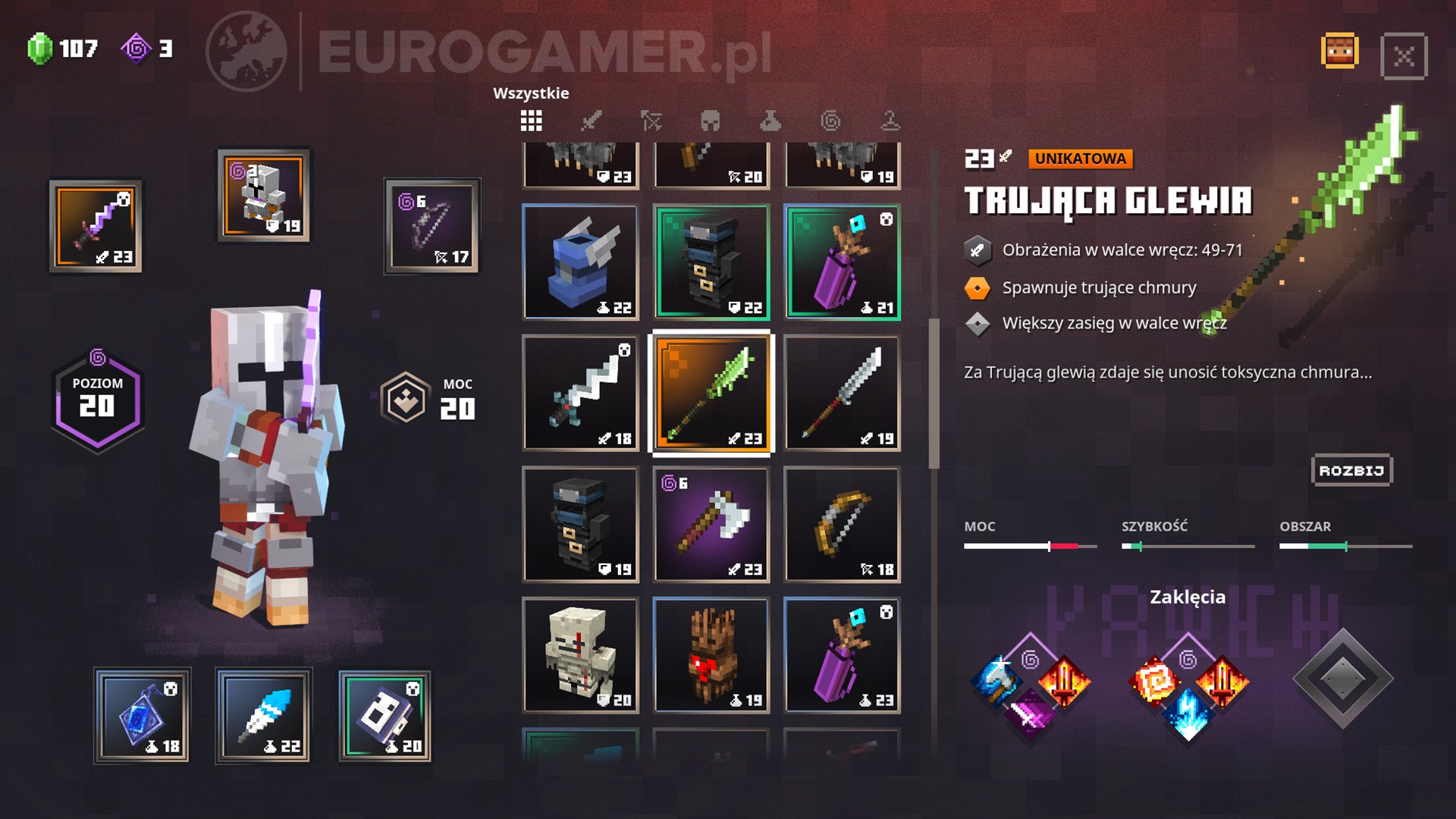 Minecraft Dungeons - najlepsze bronie, jak zdobyć Unikatowe przedmioty ...