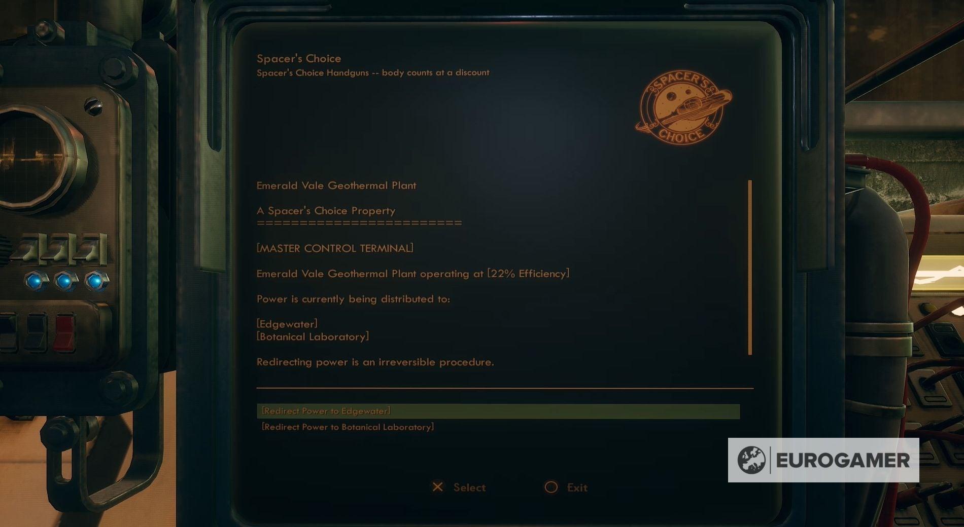 The Outer Worlds Edgewater or Botanical choice - Comes Now the Power ...