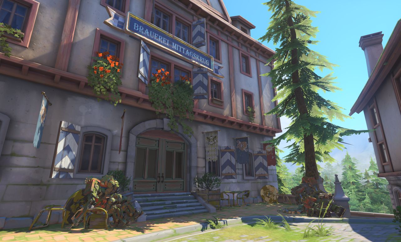 Overwatch’s new map Eichenwalde tasks you with escorting a battering ...