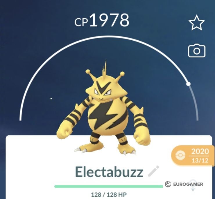Electabuzz 100% perfect IV stats, shiny Electabuzz in Pokémon Go ...
