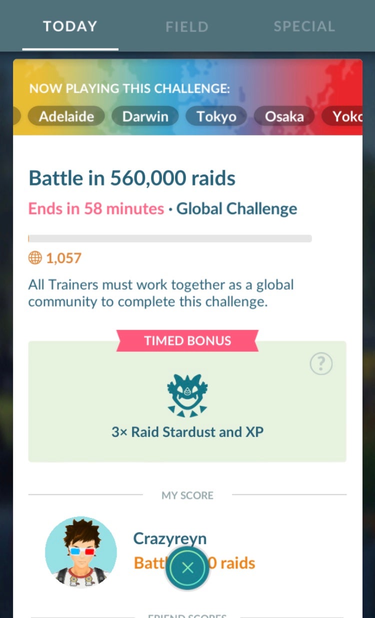 Pokémon Go Global Challenges: Timed bonus rewards and the Global ...