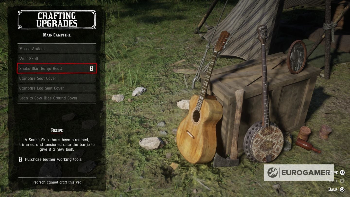 Red Dead Redemption 2 camp upgrades list, how to get Leather Working ...