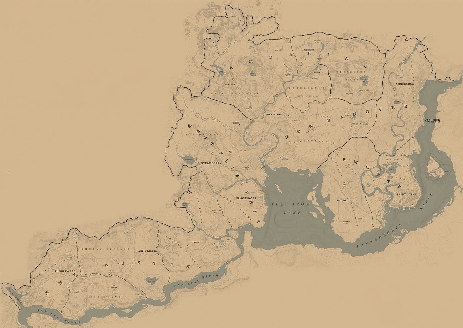 Red Dead Redemption 2: Die Map und Online-Karte im Detail | Eurogamer.de Red Dead Redemption 2: Die Map und Online-Karte im Detail | Eurogamer.de
