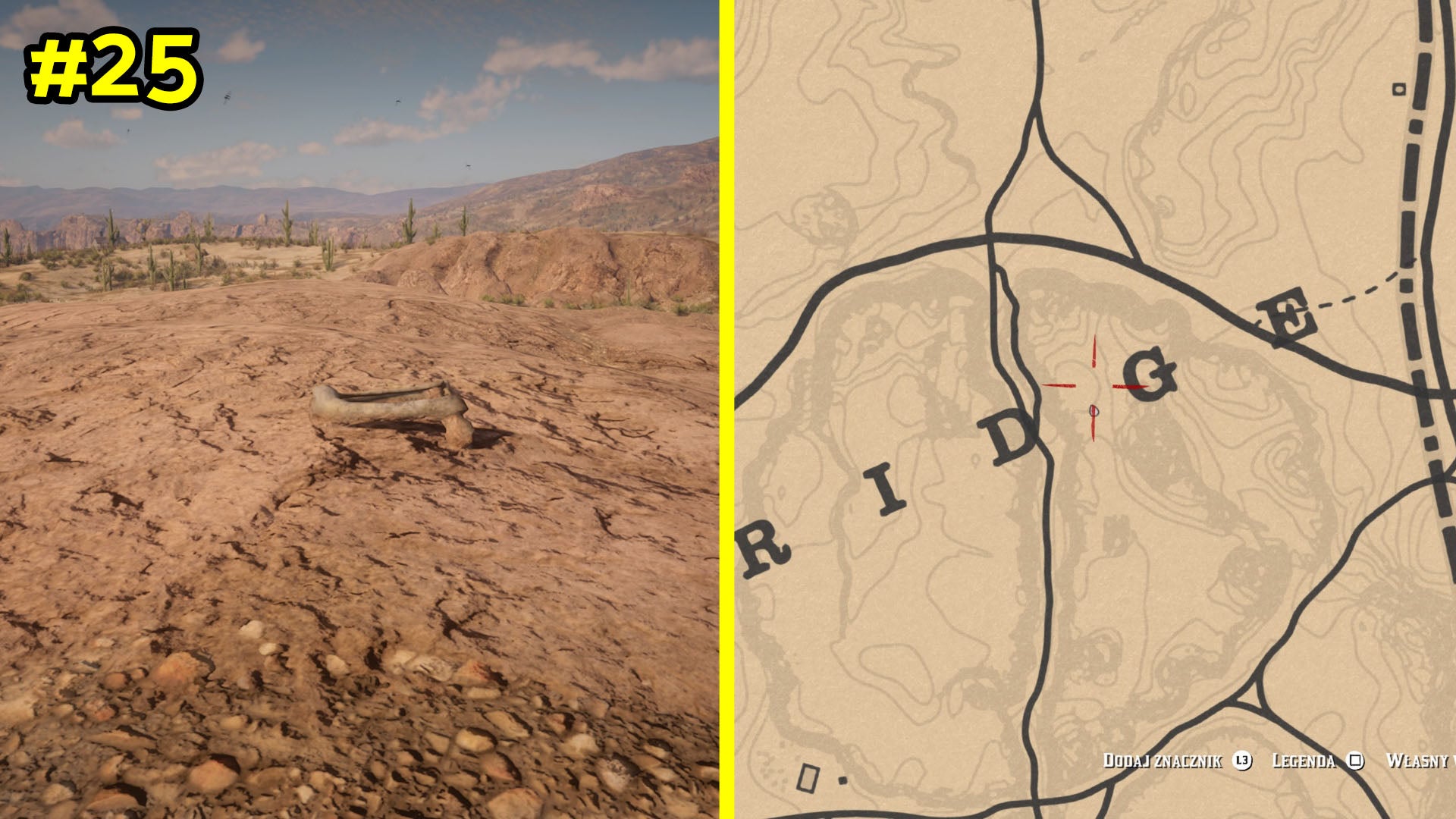 Red Dead Redemption 2 - kości dinozaurów (mapa): misja Próba wiary ...