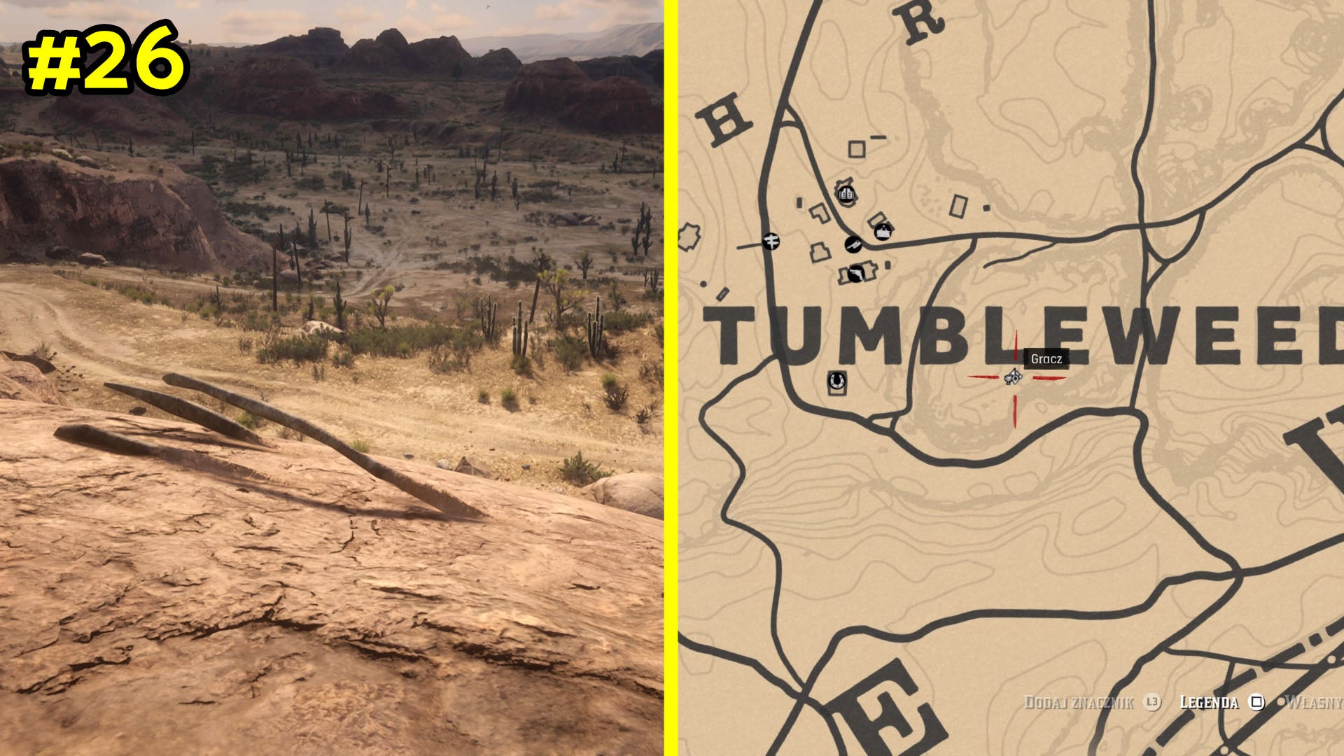 Red Dead Redemption 2 - kości dinozaurów (mapa): misja Próba wiary ...