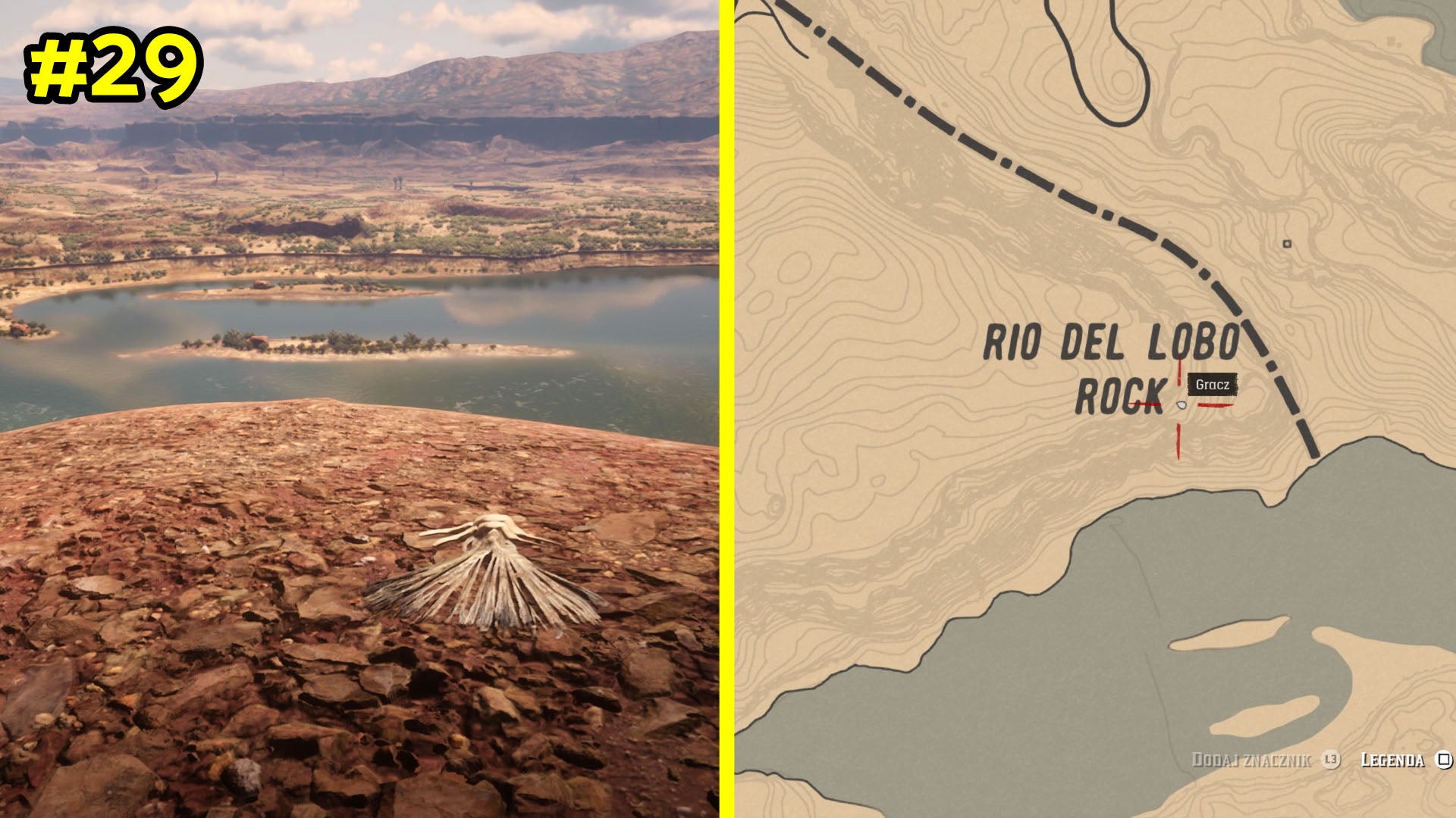 Red Dead Redemption 2 - kości dinozaurów (mapa): misja Próba wiary ...