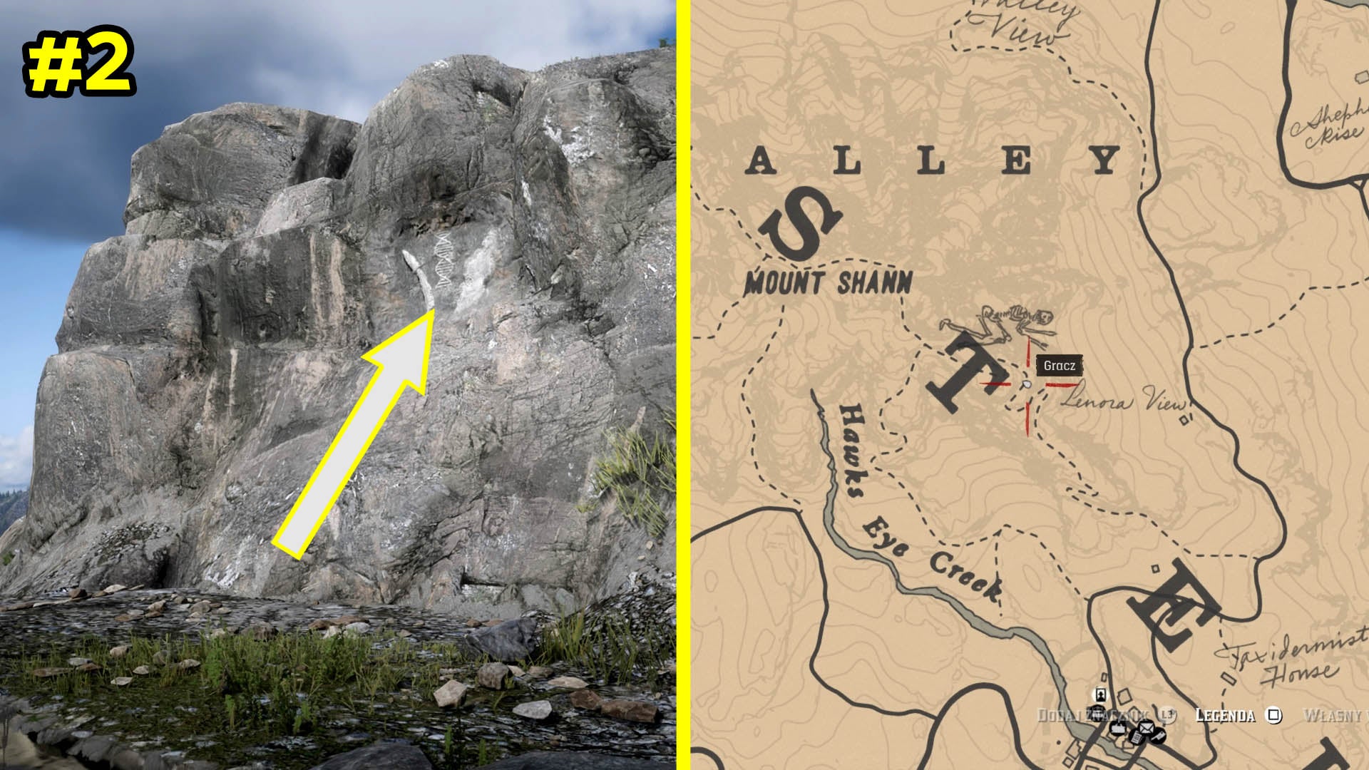 Red Dead Redemption 2 - petroglify, rzeźby w skale (mapa): misja ...