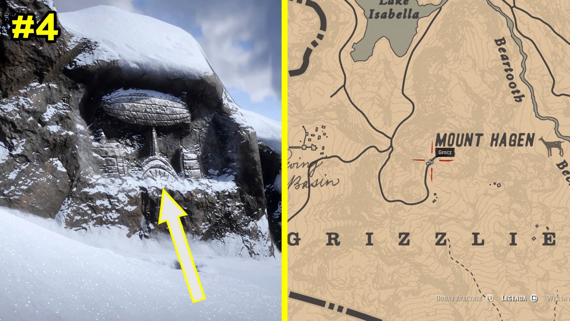 Red Dead Redemption 2 - petroglify, rzeźby w skale (mapa): misja ...