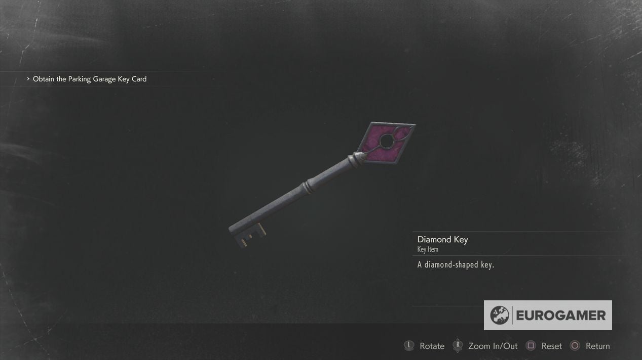 Resident Evil 2 - Parking Garage, Morgue, Diamond Key and Square Crank ...
