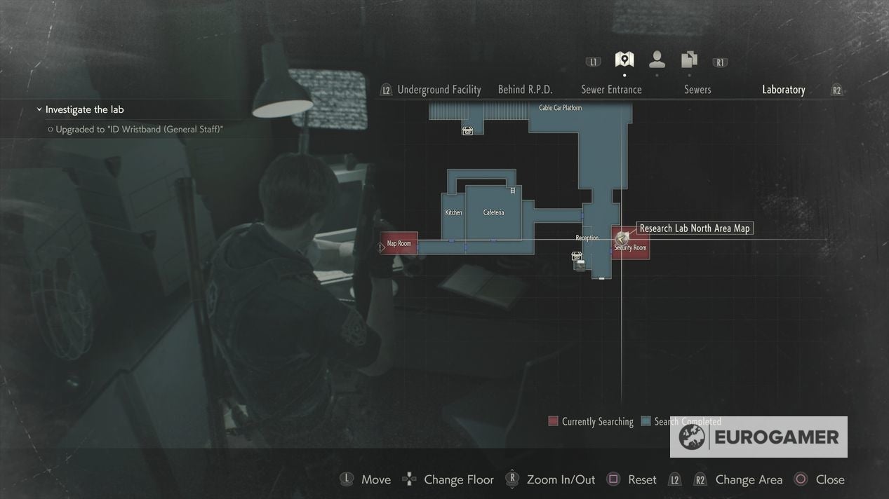 Resident Evil 2 - Exploring the Laboratory, how to upgrade Wristband ...