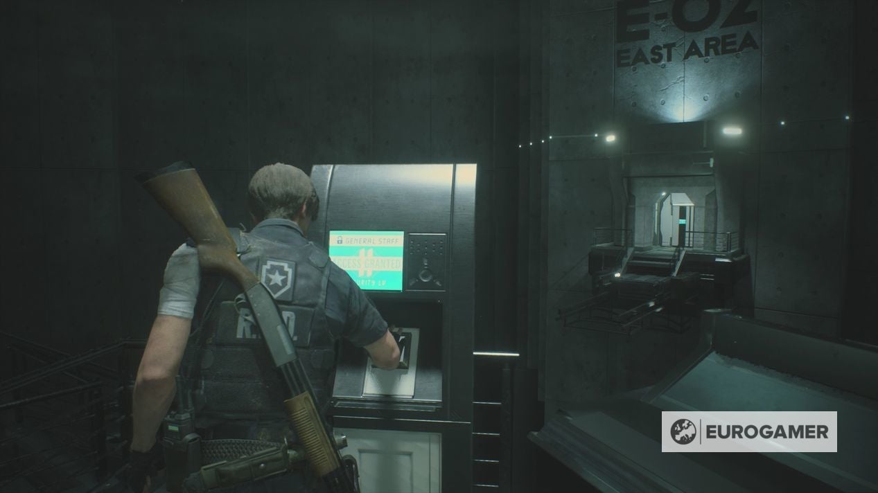 Resident Evil 2 - Exploring the Laboratory, how to upgrade Wristband ...