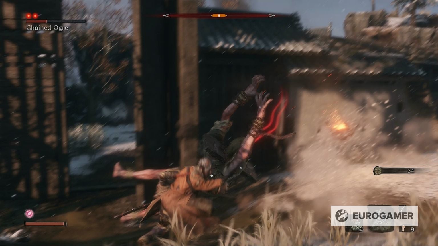 Sekiro Chained Ogre fight - how to beat and kill the Ogre with fire ...
