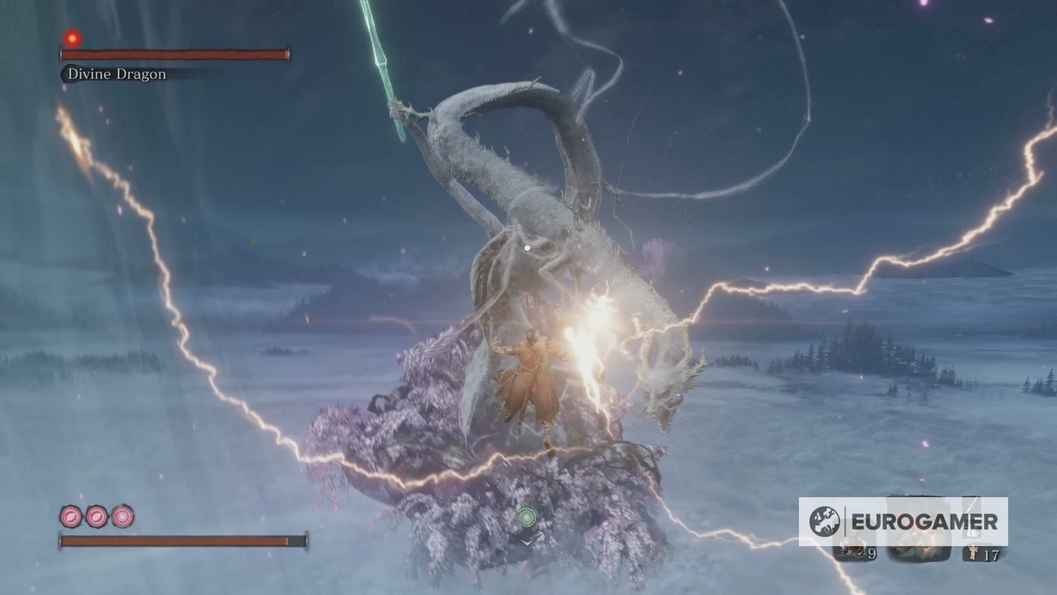 Sekiro Divine Dragon fight - how to beat and kill the Divine Dragon ...