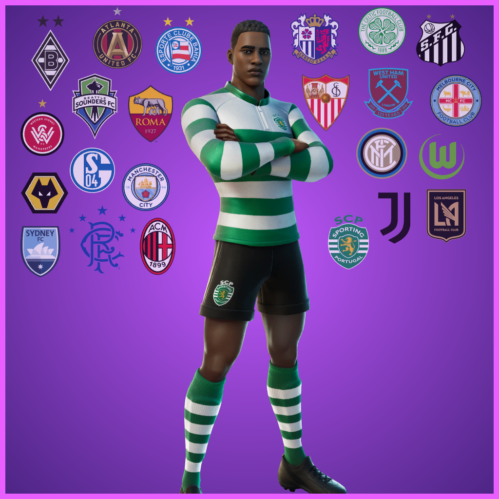 Skin do Sporting já disponível em Fortnite, custa 1500 V-Bucks ...