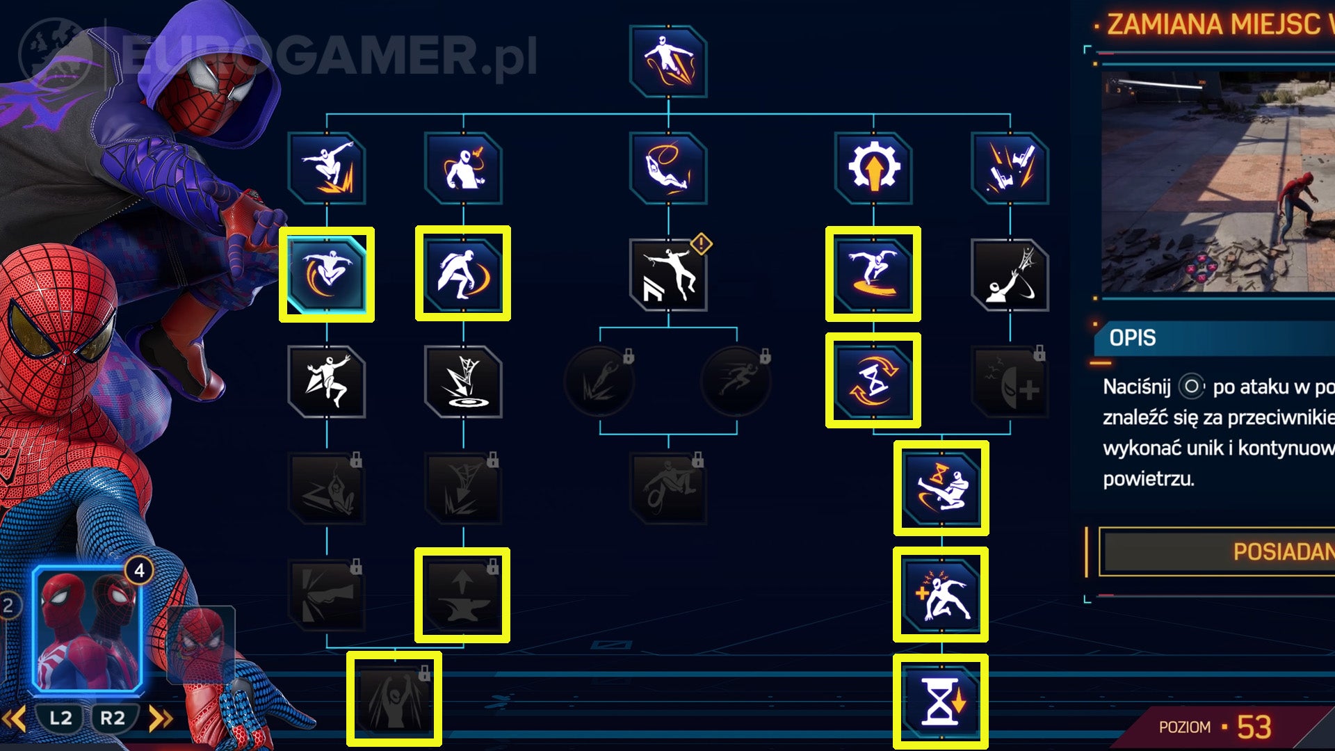 Spider-Man 2 - drzewka umiejętności | Eurogamer.pl
