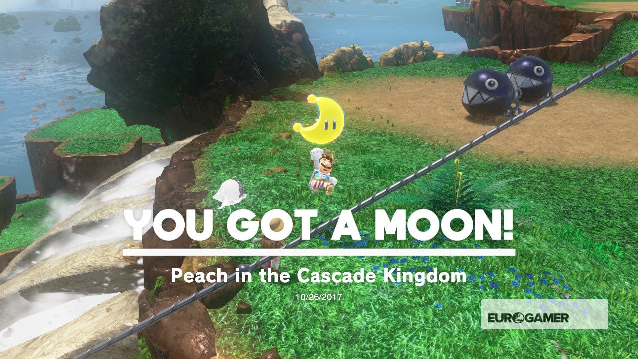 Super Mario Odyssey Cascade Kingdom Power Moons - where to find Cascade ...
