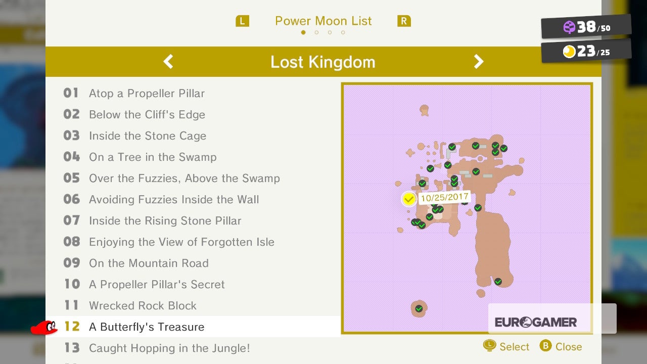 Super Mario Odyssey Lost Kingdom Power Moons - where to find Lost ...