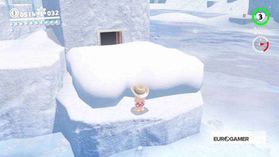 Super Mario Odyssey Snow Kingdom Power Moons - where to find Snow ...