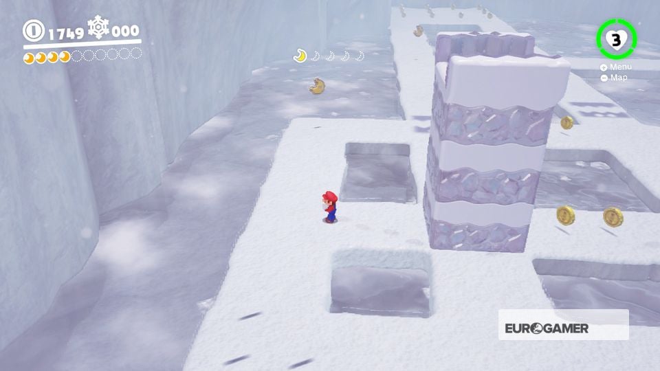 Super Mario Odyssey Snow Kingdom Power Moons - where to find Snow ...