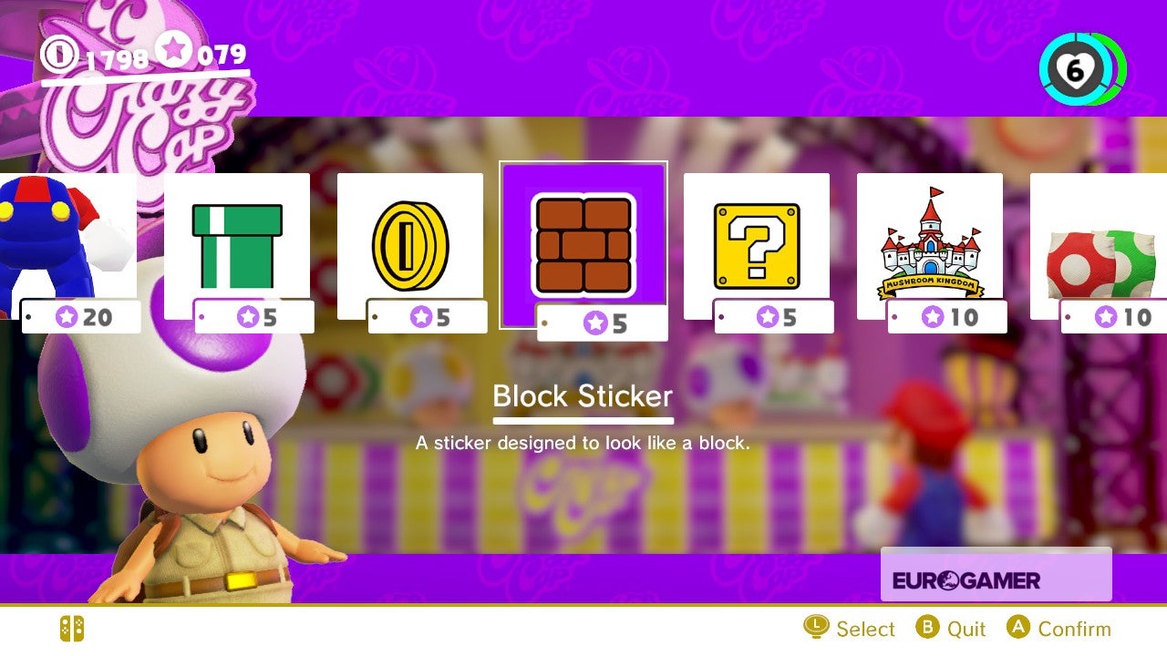 Super Mario Odyssey Stickers list - sticker prices and how to unlock ...