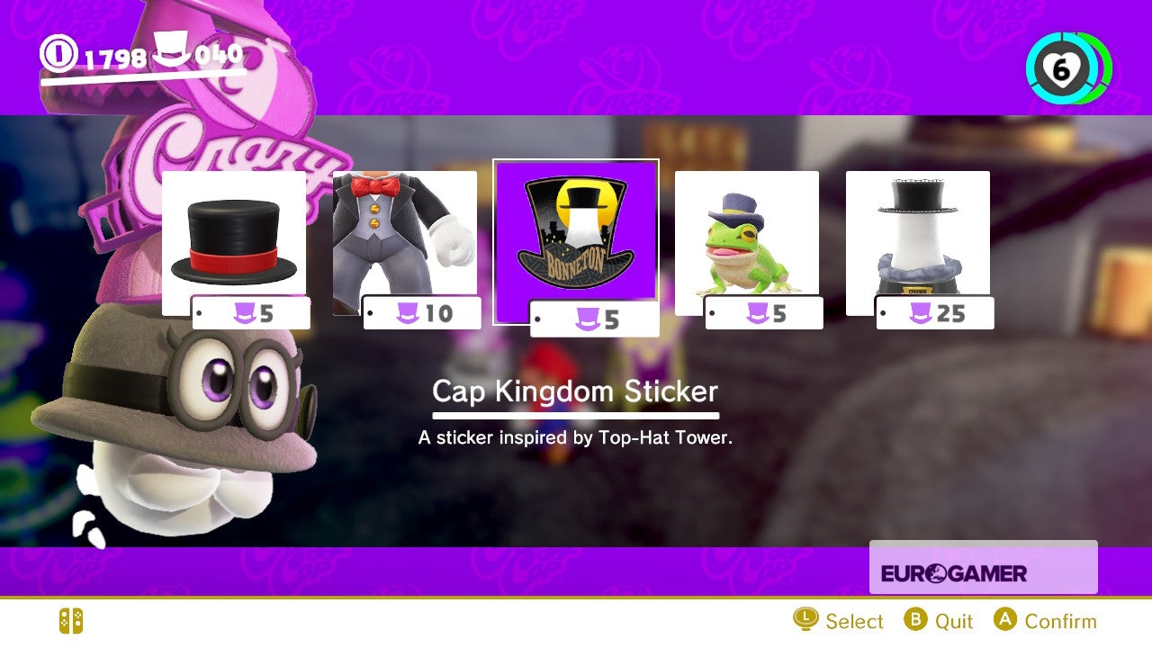Super Mario Odyssey: lista de pegatinas - precio de las pegatinas y ...
