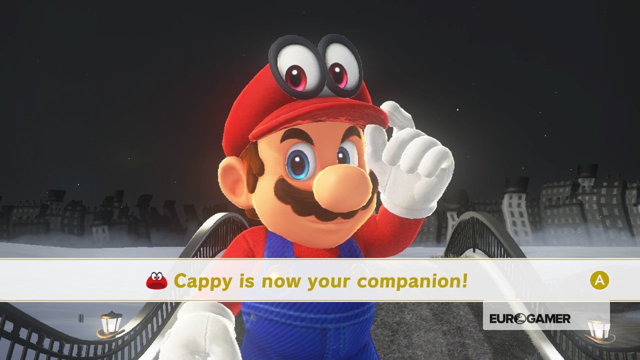 Super Mario Odyssey - First world, meeting Capy and how to beat the ...