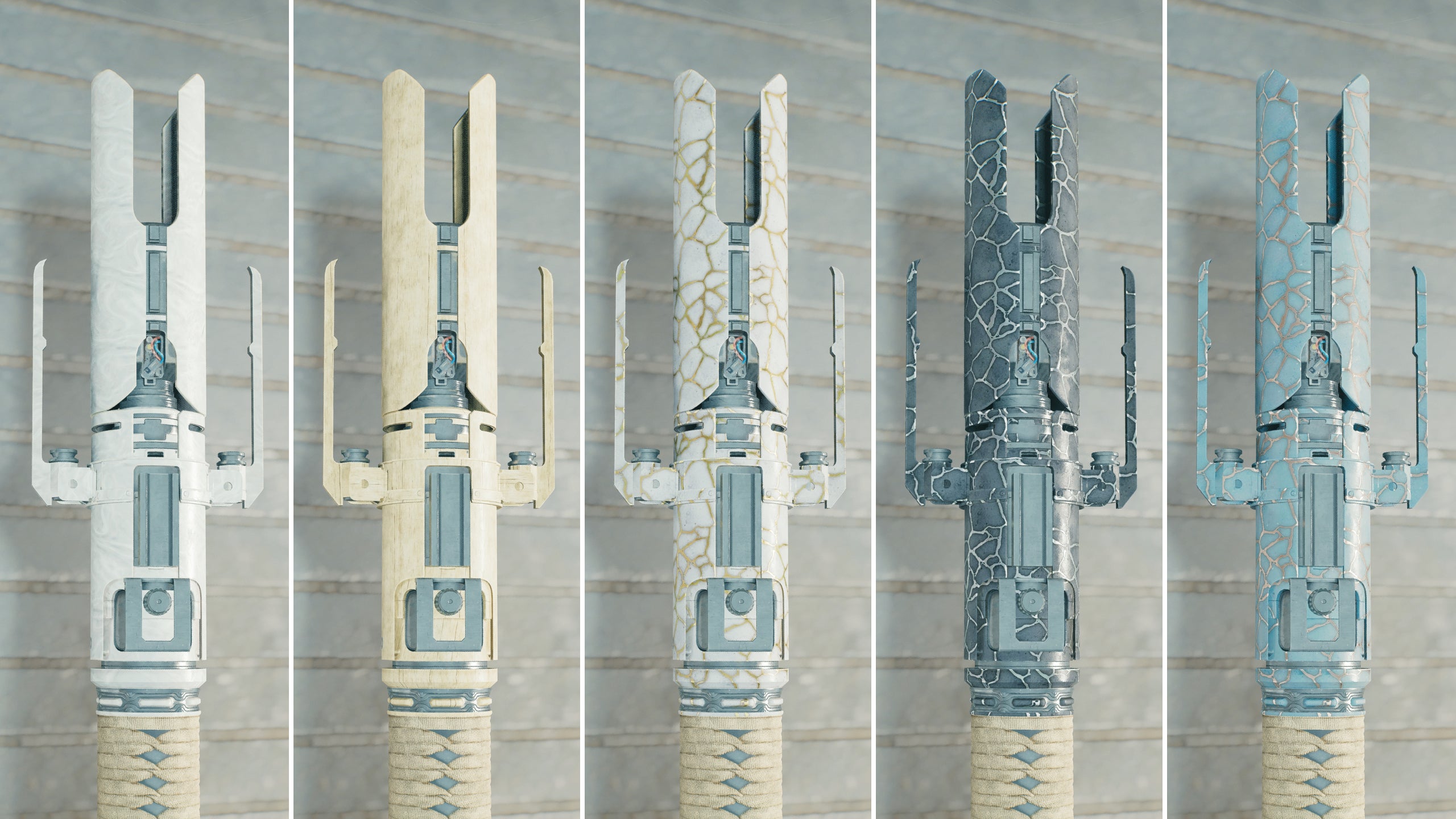 Star Wars Jedi Survivor lightsaber parts and materials | Rock Paper Shotgun