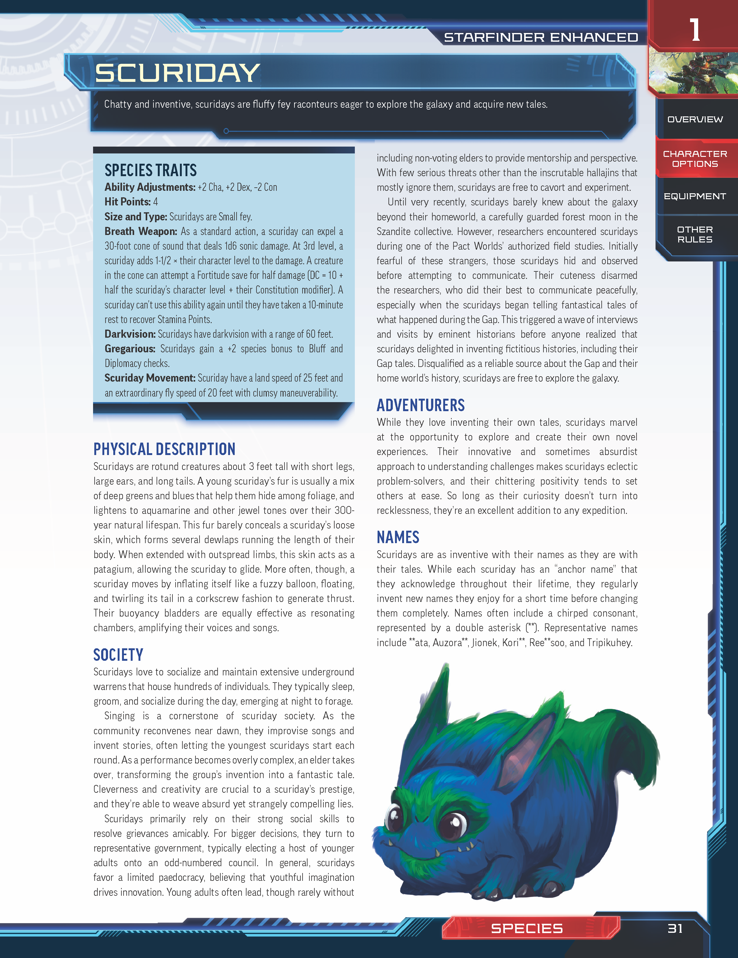 Starfinder Enhanced’s new species will let you play as an ewok-like ...